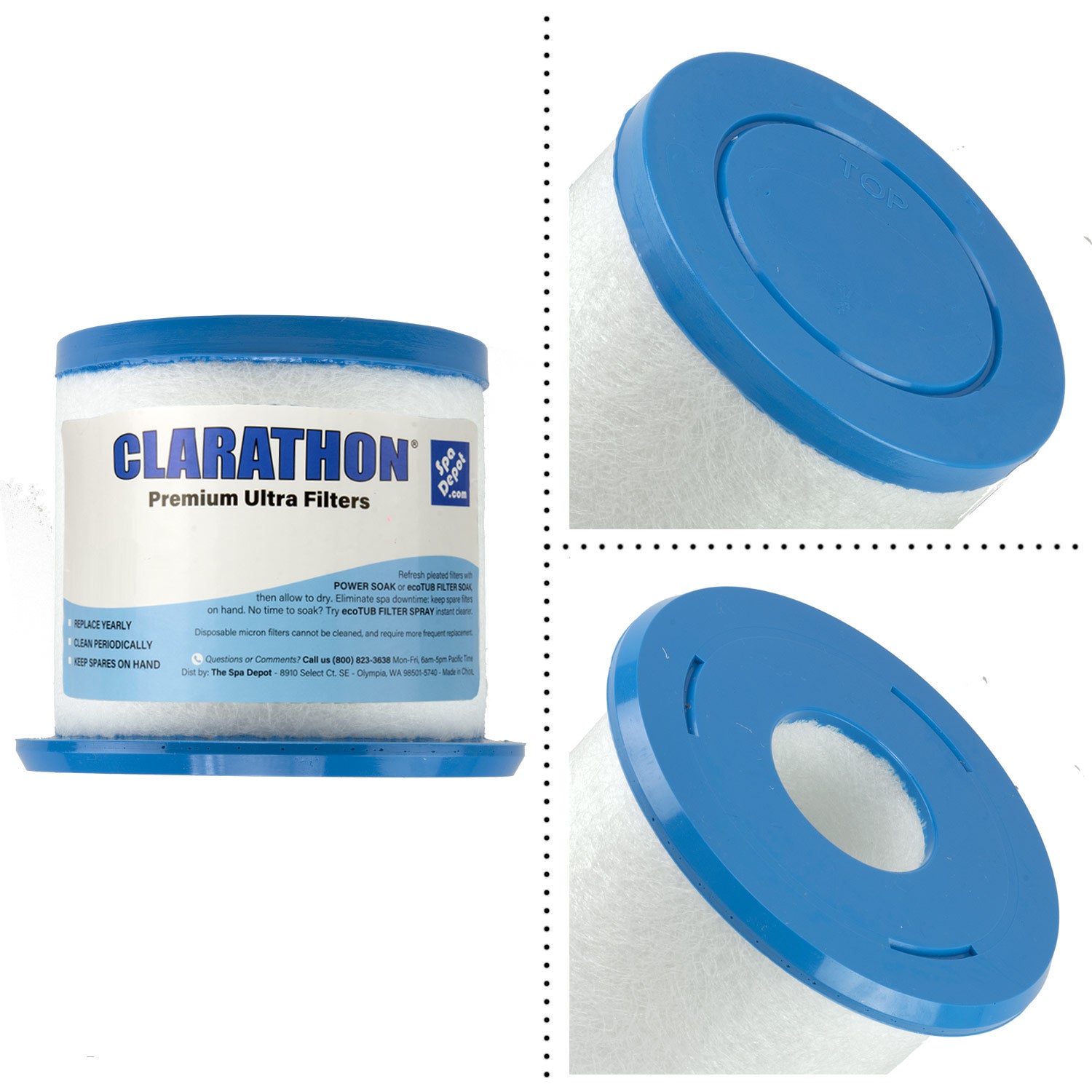 Clarathon Micro Hot Tub Filter Cartridge for Jacuzzi FC2767 Clarathon Micro Hot Tub Filter Cartridge for Jacuzzi FC2767