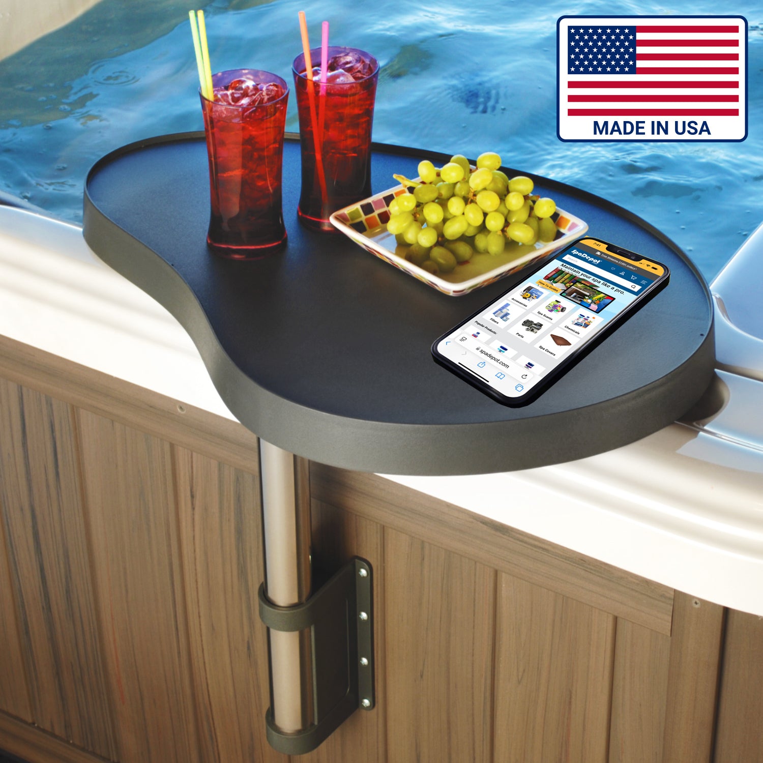Spa Caddy - The Easy Mounting Hot Tub Side Tray Table – SpaDepot.com