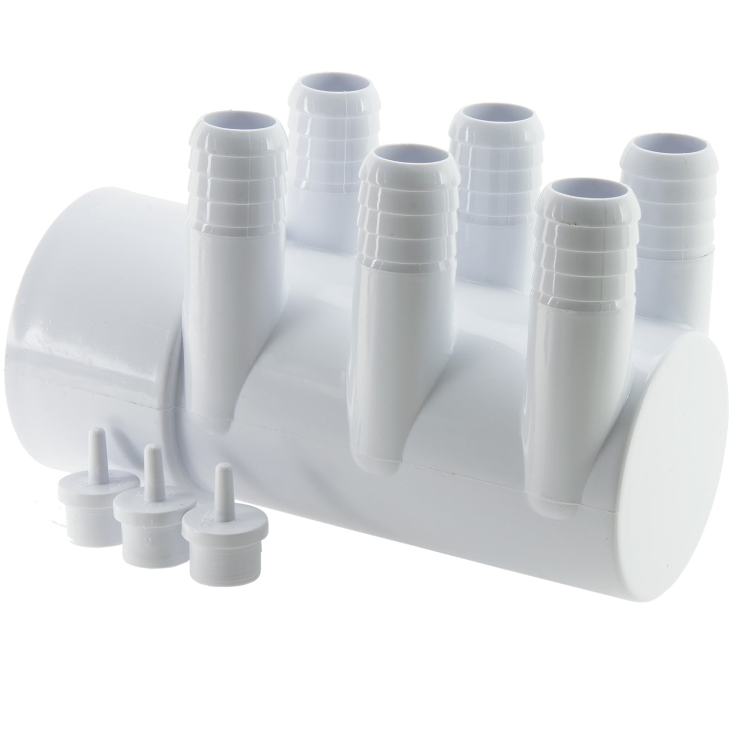 Hot Tub Water Manifold - 2" S X Dead End with 6 - 3/4" Barbs – SpaDepot.com