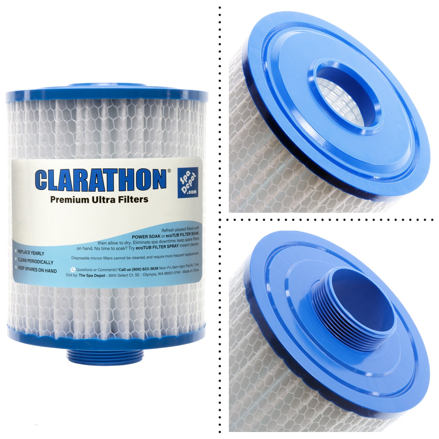 Clarathon Threaded Hot Tub Filter Cartridge FC0312 – SpaDepot.com