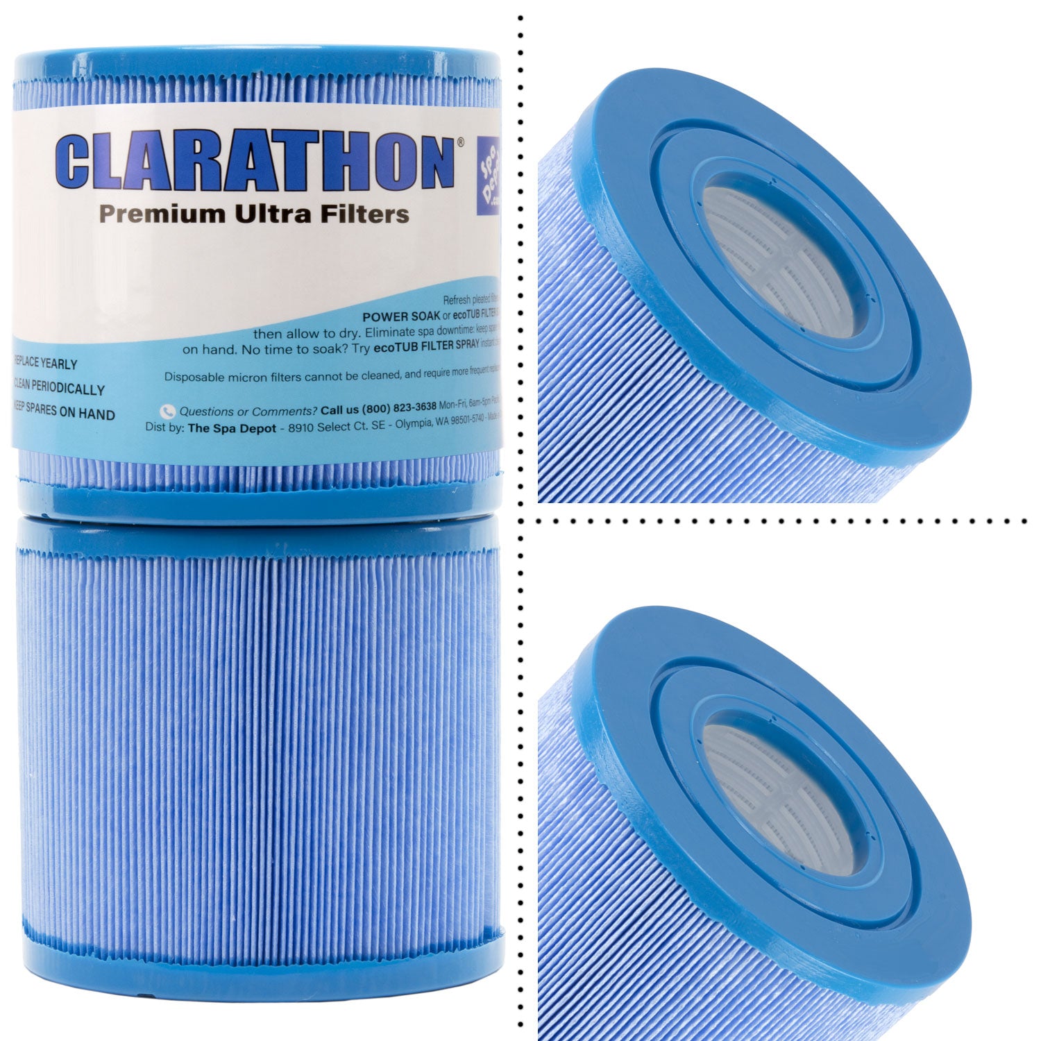 Clarathon Antimicrobial Hot Tub Filter Cartridge FC2386M – SpaDepot.com