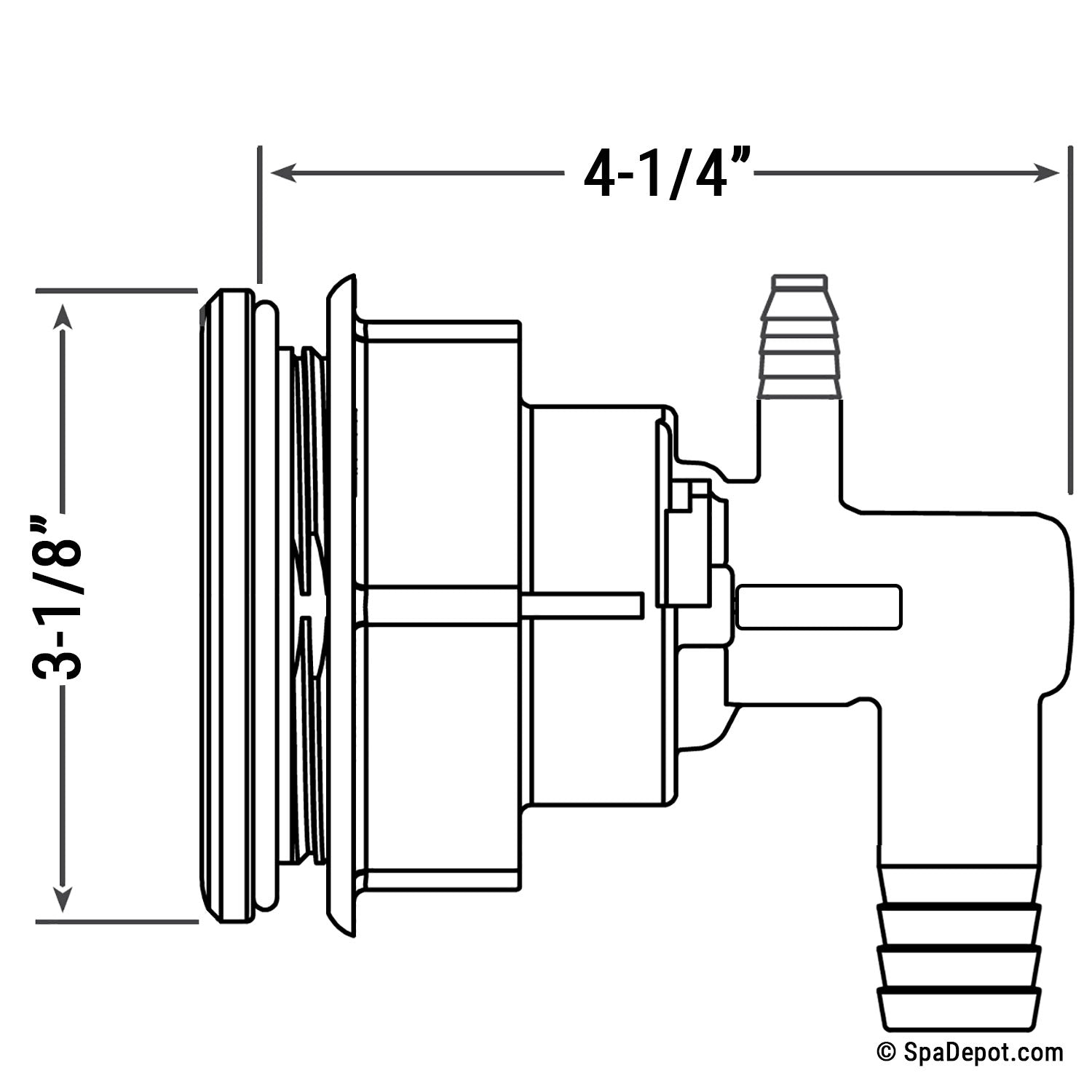 Waterway Threaded Poly Storm Screw-In Jet Body - Clear Waterway Threaded Poly Storm Screw-In Jet Body - Clear