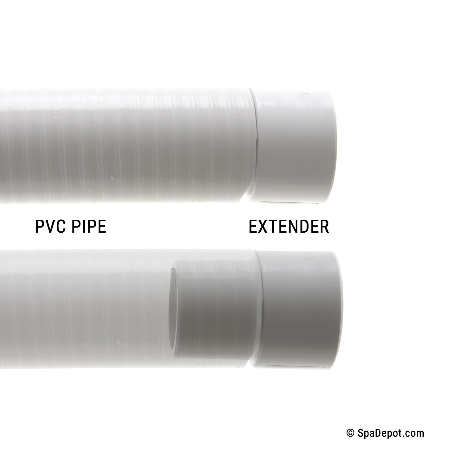 Hot Tub PVC Pipe Extender 2" Spigot – SpaDepot.com