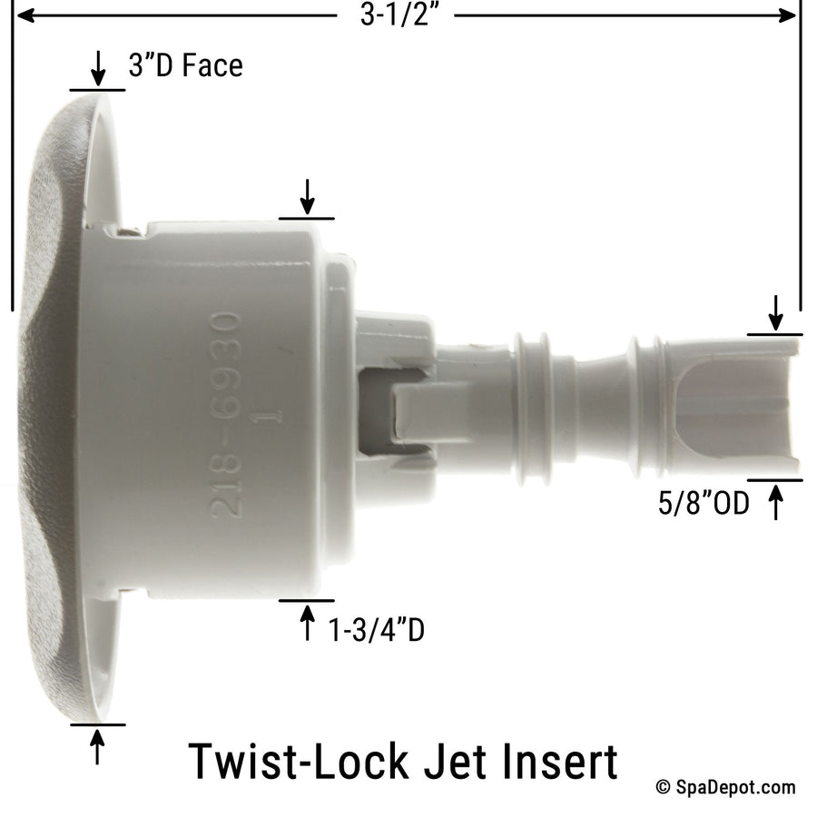 Mini Storm 3" Jet Insert by Waterway - Directional Snap-In – SpaDepot.com