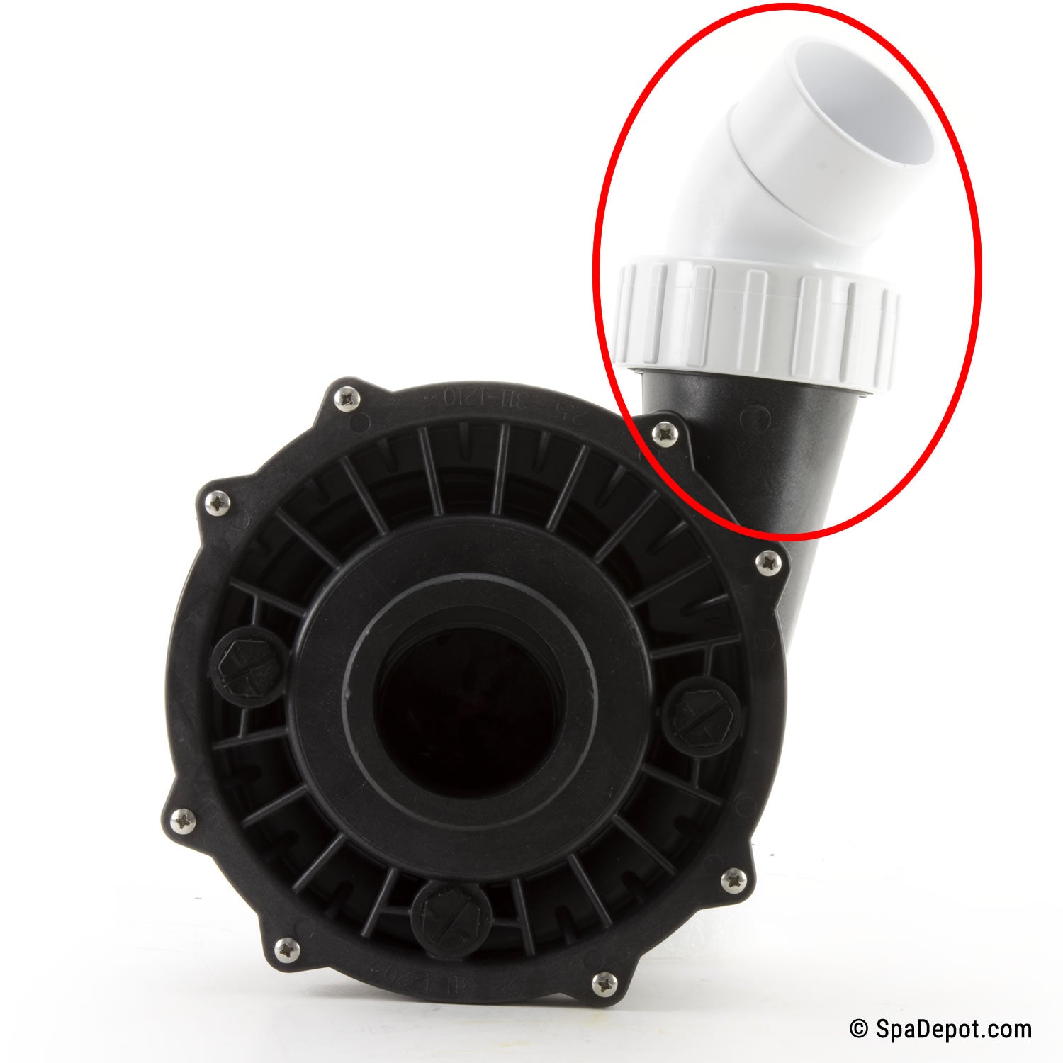 Hot Tub Pump Union 45° - 2" FBT X 2" SP – SpaDepot.com