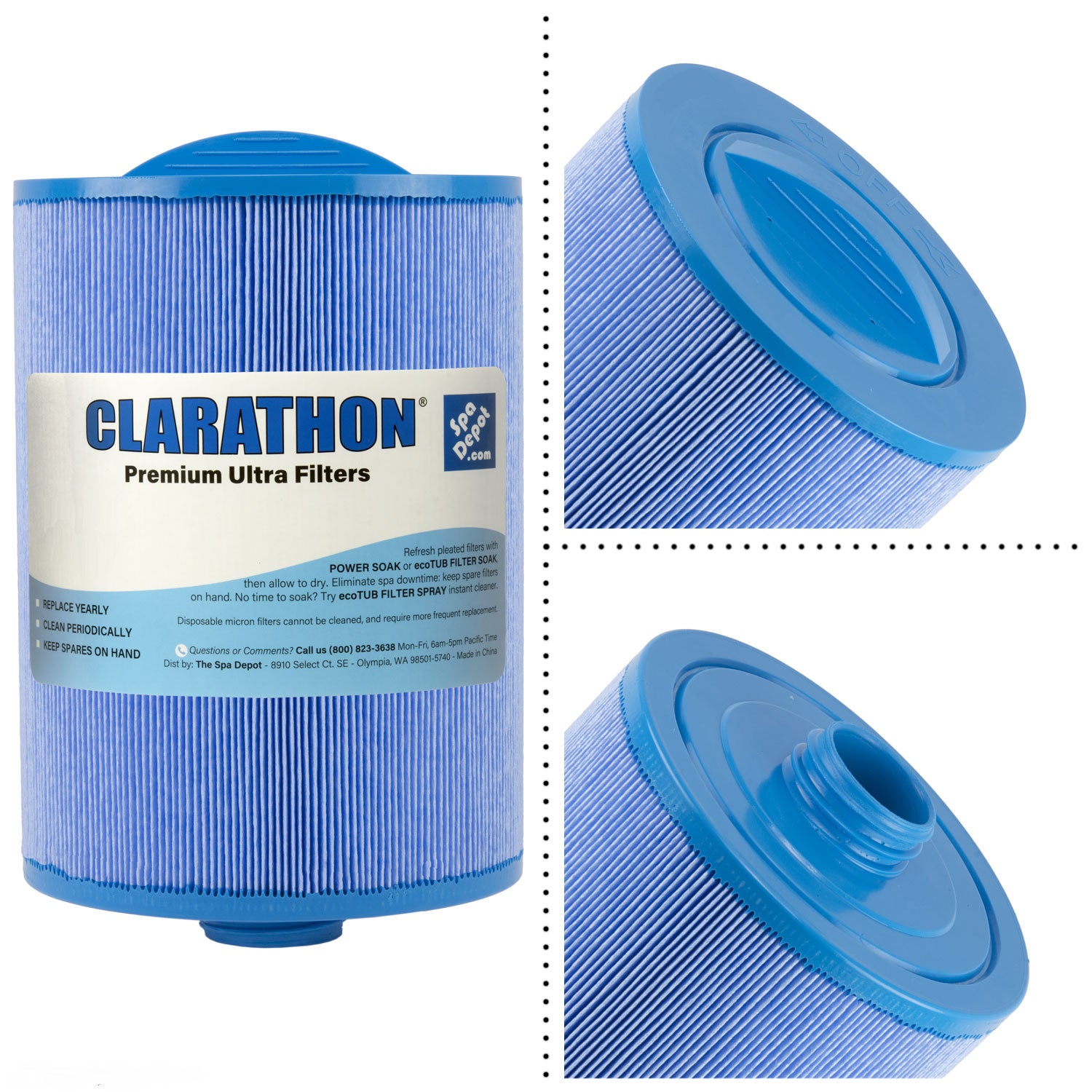 Spa Filter Clarathon Antimicrobial FC0359M PWW50-M 6CH-940RA – SpaDepot.com