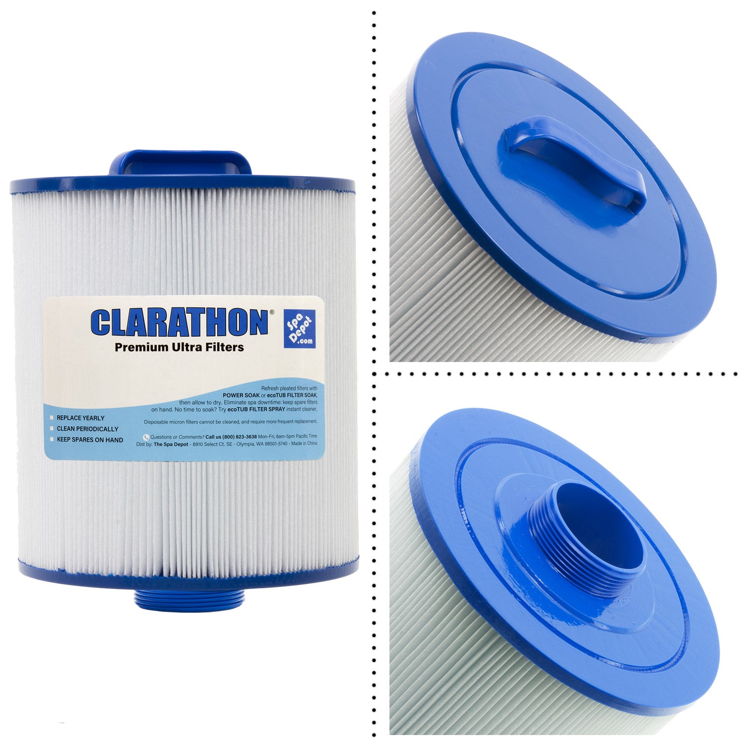 Clarathon Threaded Hot Tub Filter Cartridge FC0420 – SpaDepot.com